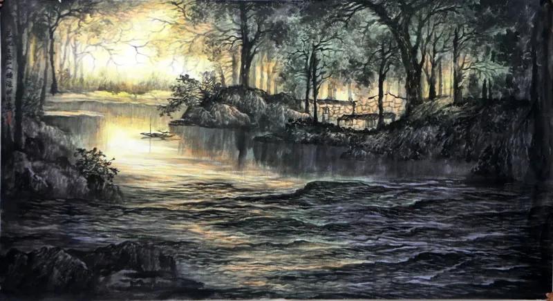 Morning light blooms with images of mountains and rivers——I feel after ...