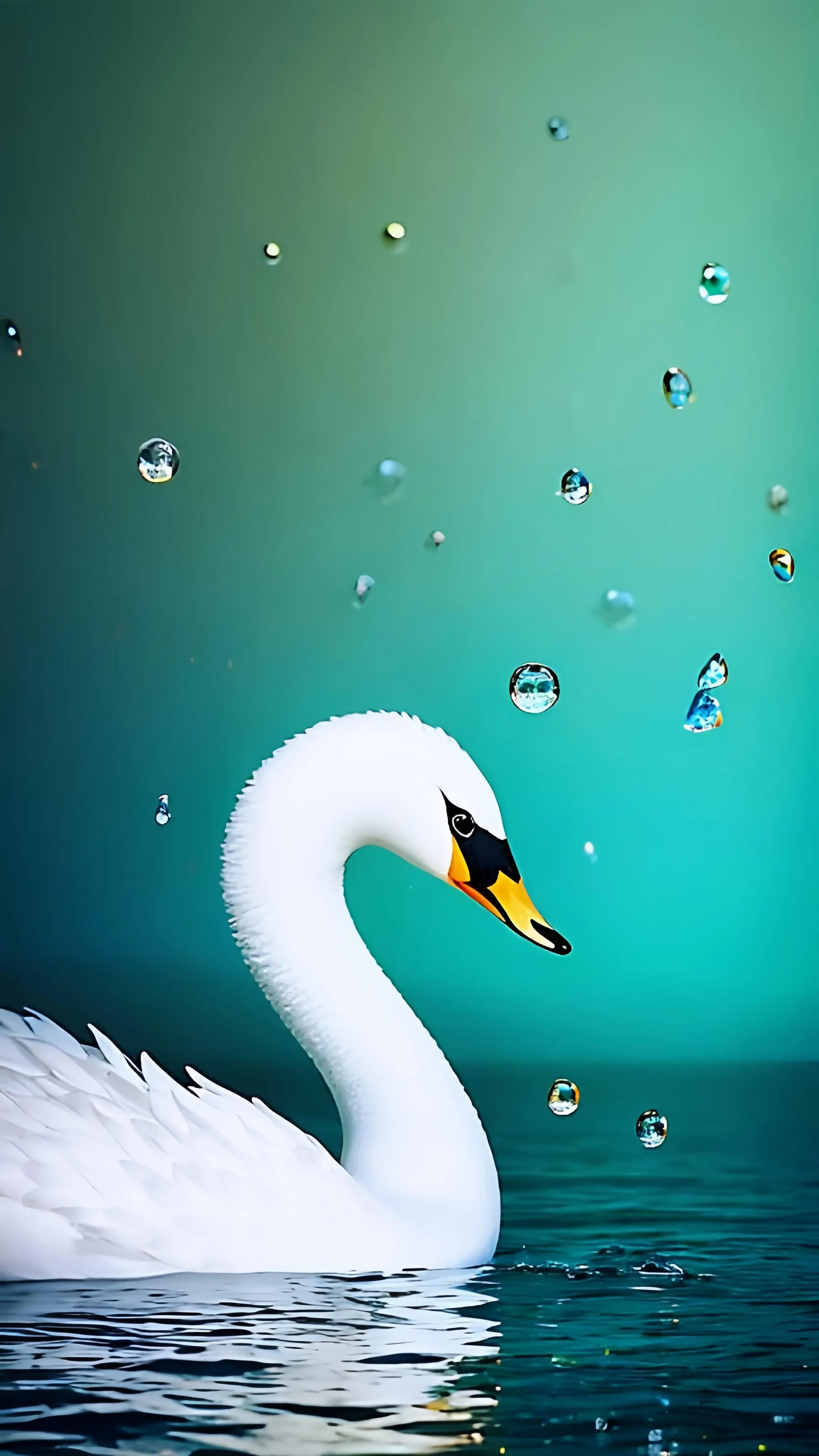 Beautiful clear bright refreshing calming swan wallpaper - iNEWS