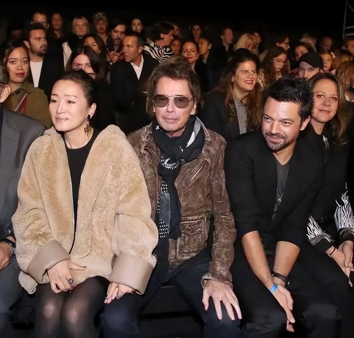 Gong Li and 74-year-old French husband watch the show in a low-key ...