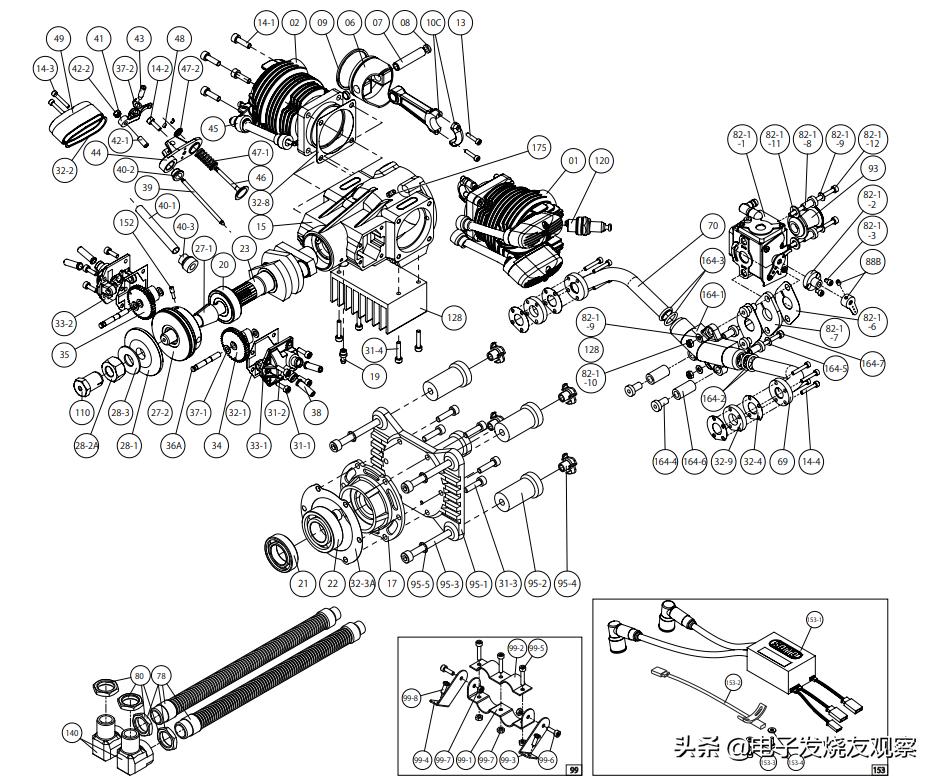 Dismantling Russia's most advanced UAV Orlan-10, the core components ...