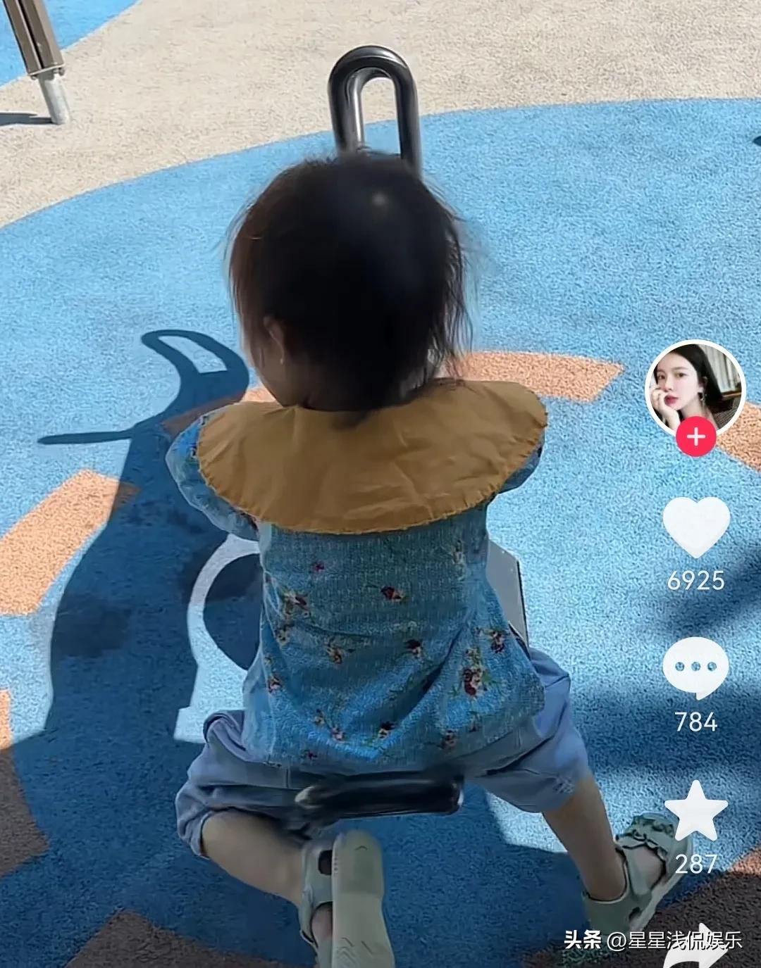 Wang Can shows her daughter's daily life, Xiaodan Dumpling is so happy ...