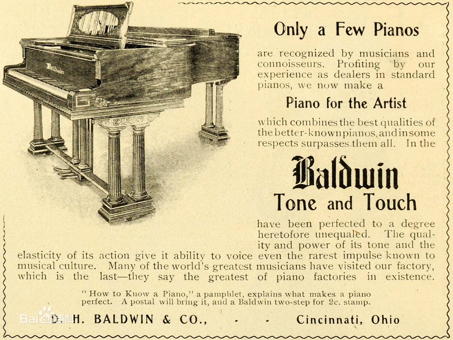 The century-old history of American piano development, Baldwin tells ...