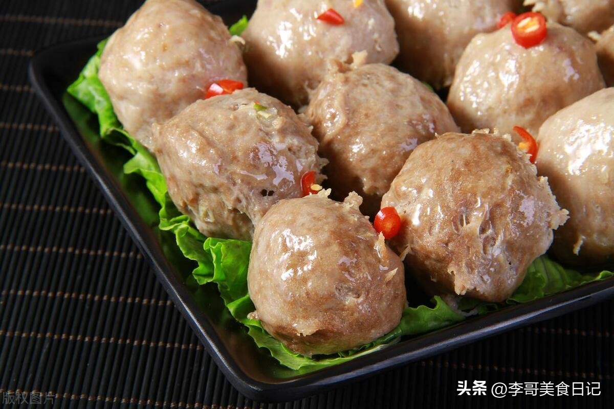 Nutritious and delicious cold beef balls, the taste is springy and ...