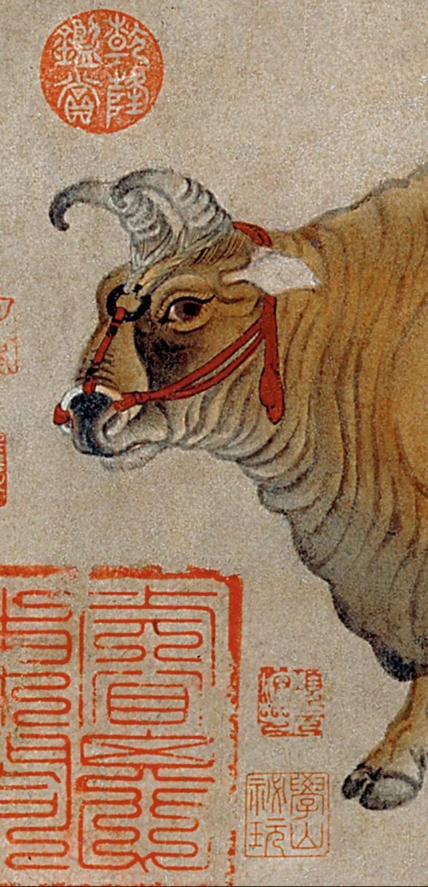 Five Bulls, one of the famous Chinese paintings handed down from ...