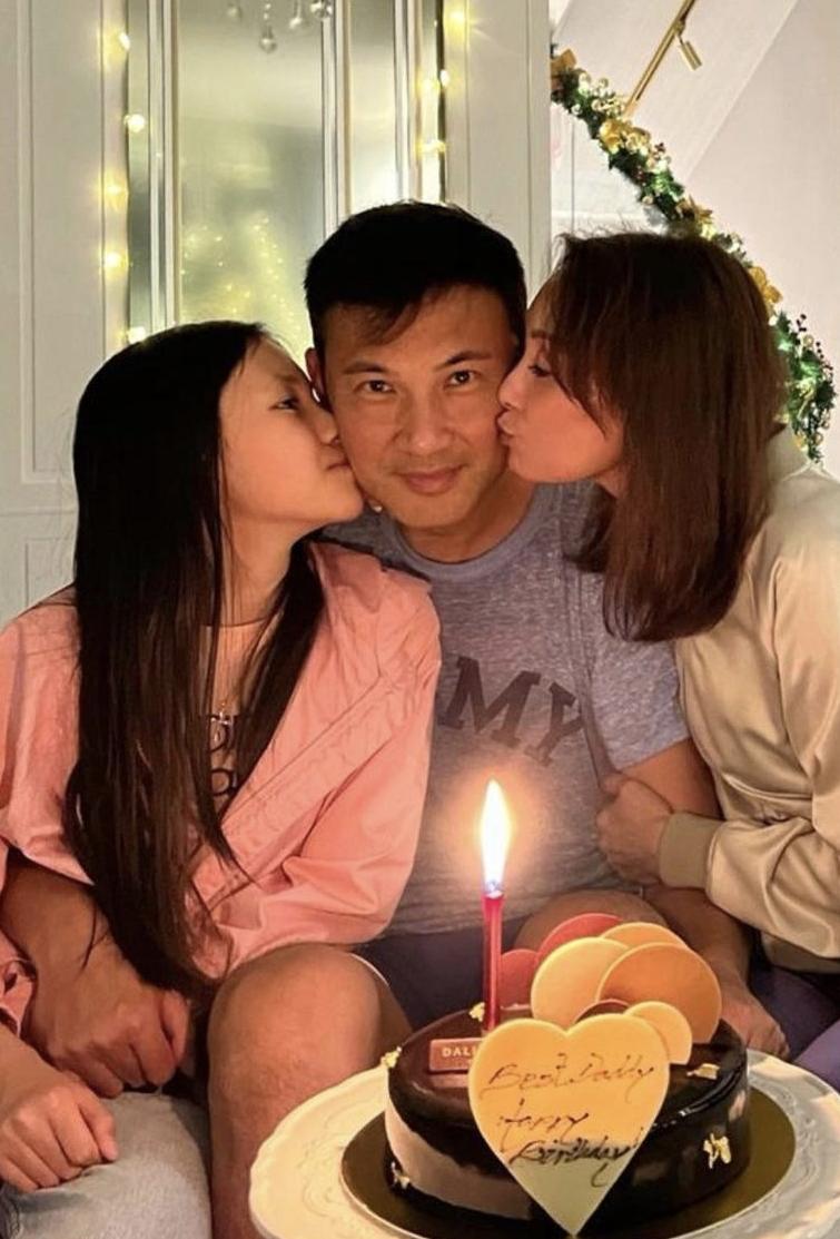Guo Keying posted a family portrait for her husband's birthday, Lin ...