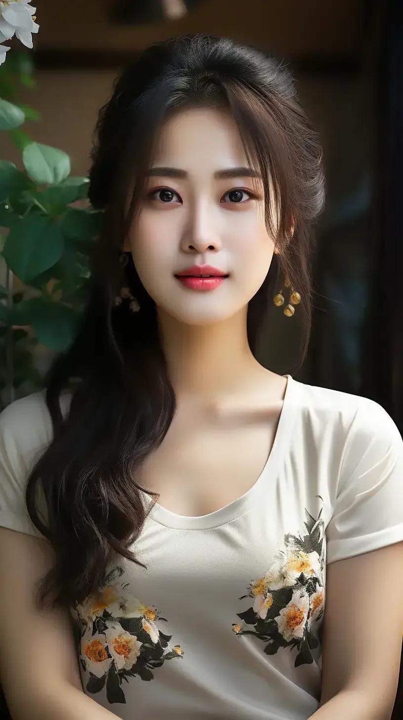 The facial features are exquisite, gentle and pleasant, the face is ...