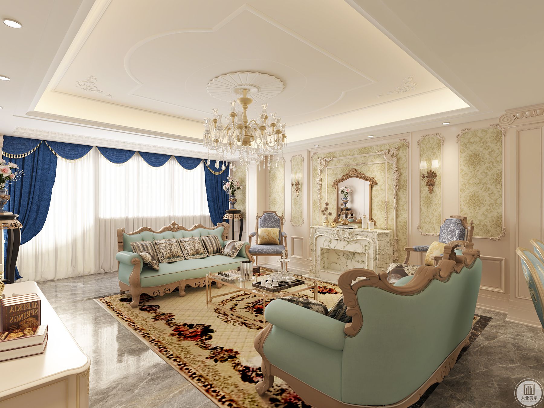Daming Cui Ting 190 square French style decoration design - iNEWS