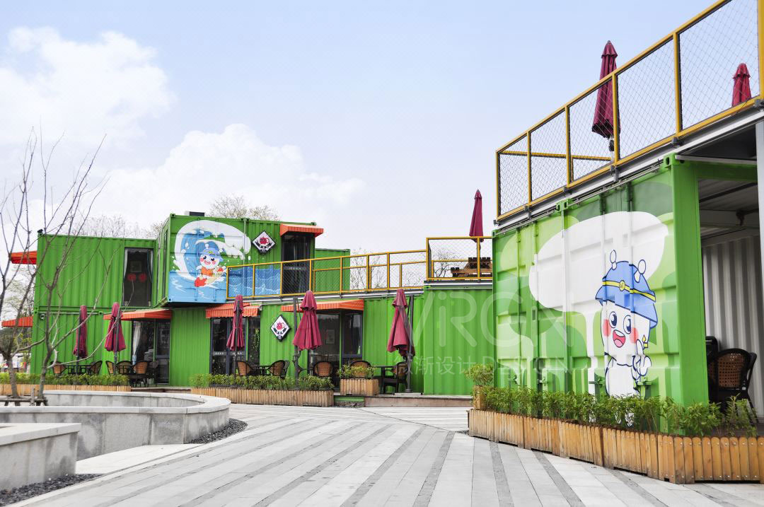 Taihu Luwan Yinggu Container Commercial Street: the intersection of ...