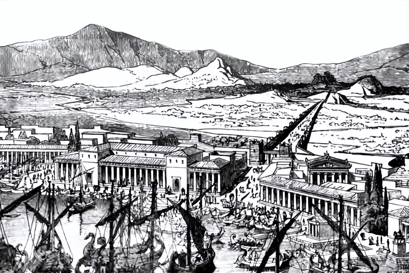 The Great Wall War between Athens and Persia, 5th century BC, symbol of ...