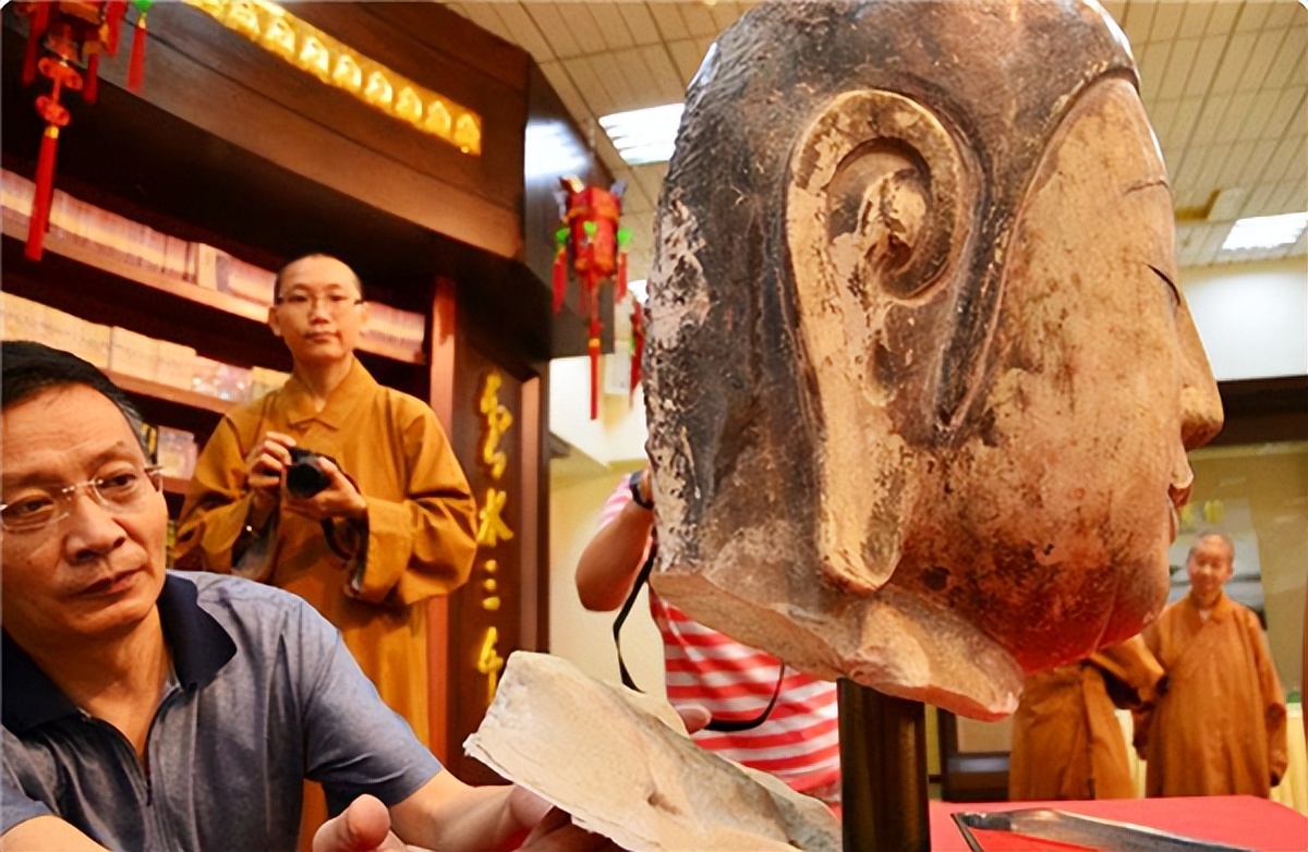 Taiwanese Master Hsing Yun returned the thousand-year-old Buddha head ...