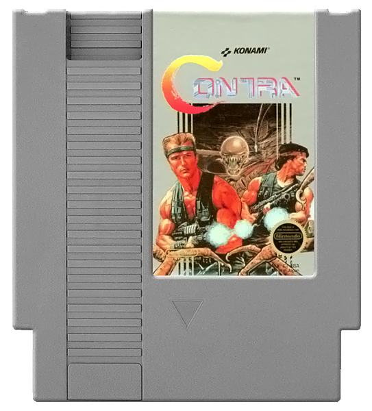 The rare cartoon image of the classic game "Contra", I have long said ...