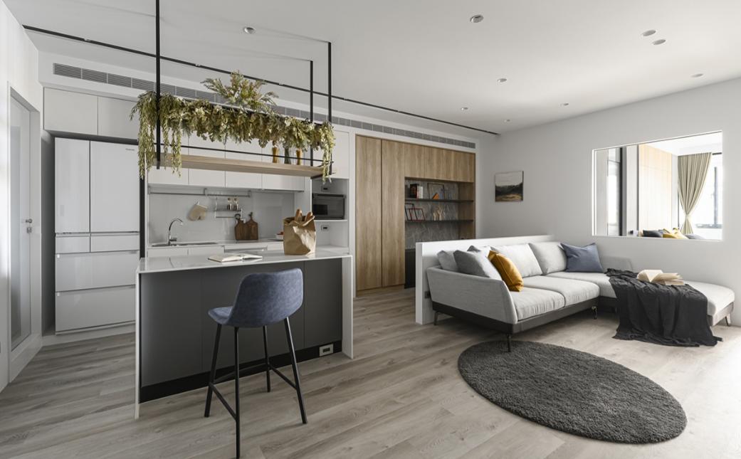 The two-bedroom new house of 70 square meters finally moved in. It cost ...