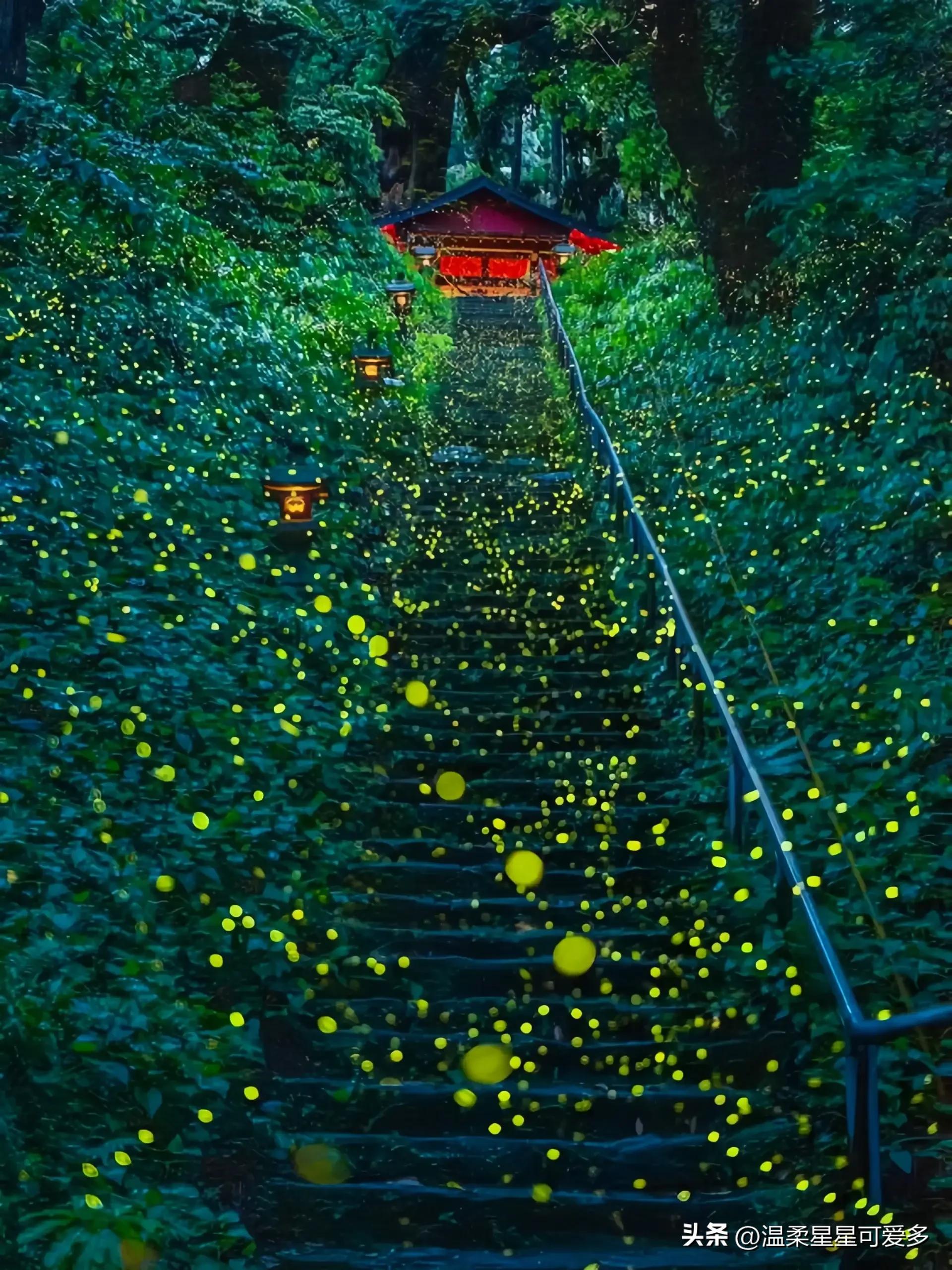 Japanese summer limited, break into the midsummer firefly forest in the ...