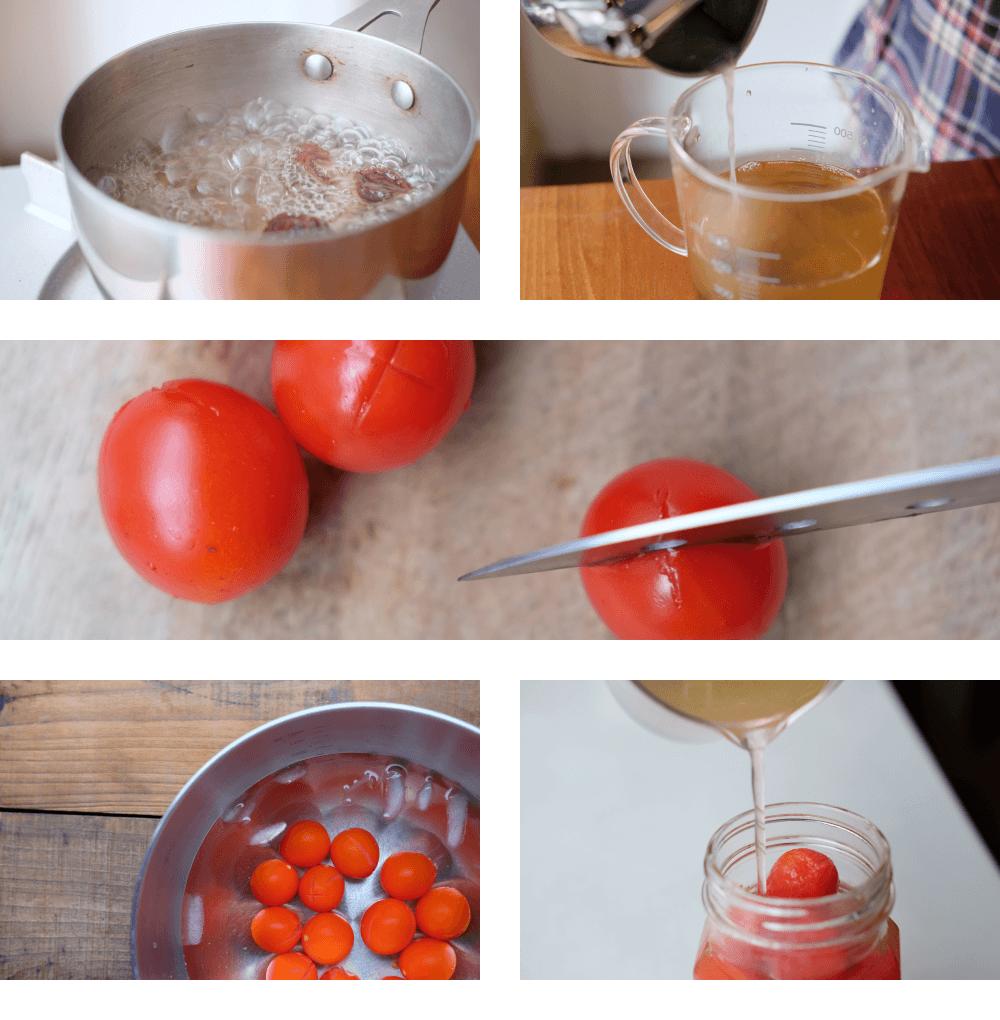 2 tomato marinade dishes: marinated plum tomatoes, honey vinegar ...