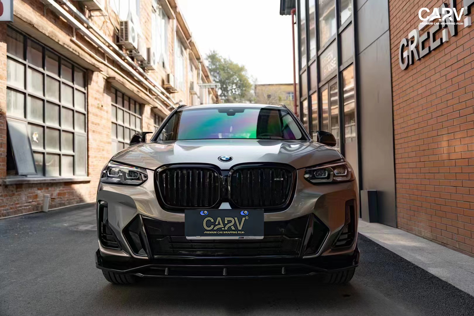 BMW X5 Cafu CARV color change film platinum liquid metal silver, the ...