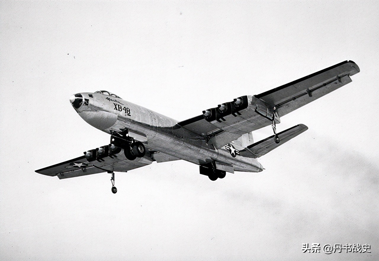 The American Martin XB-48 jet bomber, the product of the intersection ...