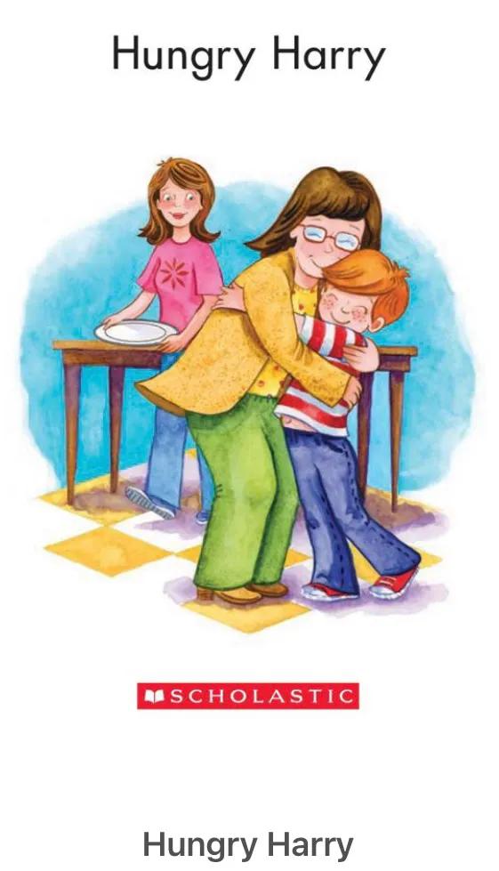Henry the picky eater reading the picture book "Hungry Harry" with his ...