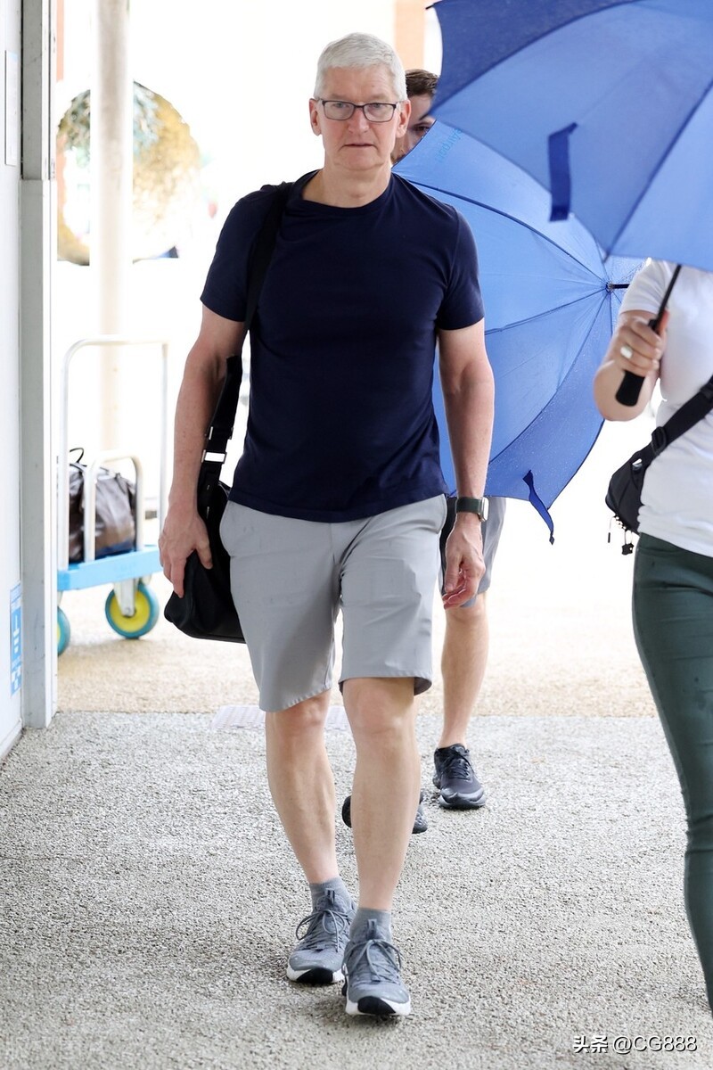Apple CEO Tim Cook arrives at Marco Polo Airport to attend the 80th ...