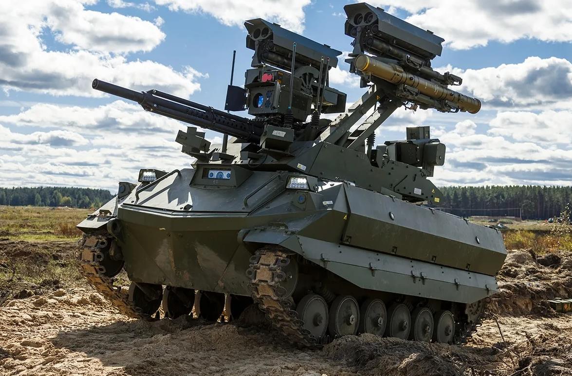 Uranus-9 unmanned combat vehicle, with powerful performance such as ...