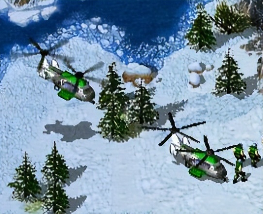 Allied Nighthawk transport helicopter in Red Alert 2 - iNEWS