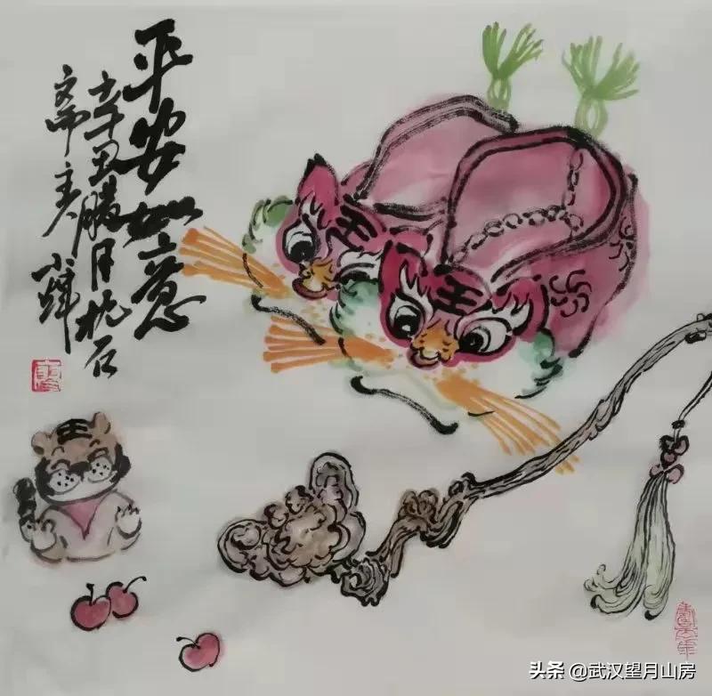 He Renyin New Year, Liao Xiaohui Tiger New Year Painting Tiger - iNEWS