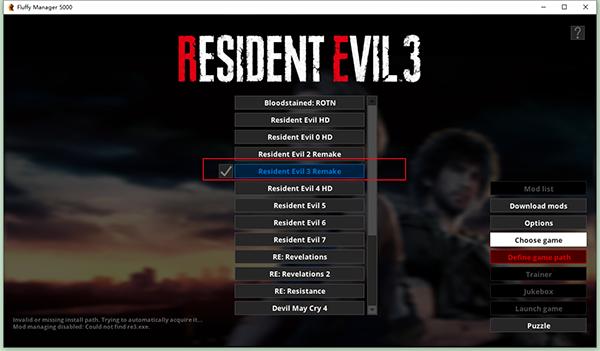 Resident Evil 3 remake mod manager - iNEWS