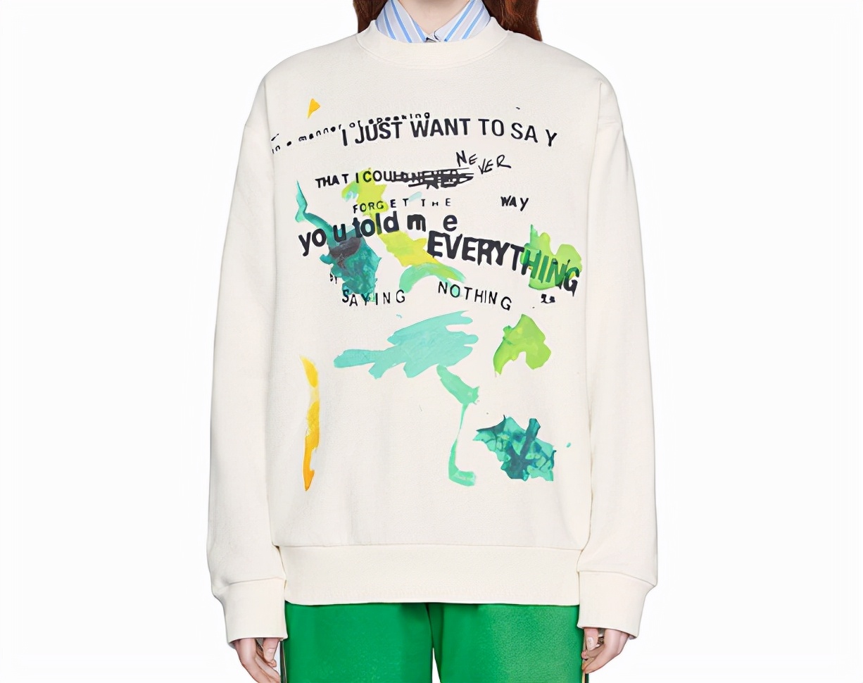 Stars get the same style, Secoo launches Gucci white printed sweater ...