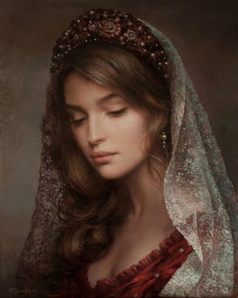 Polish contemporary painter Piotr Topolski portrait oil painting works ...