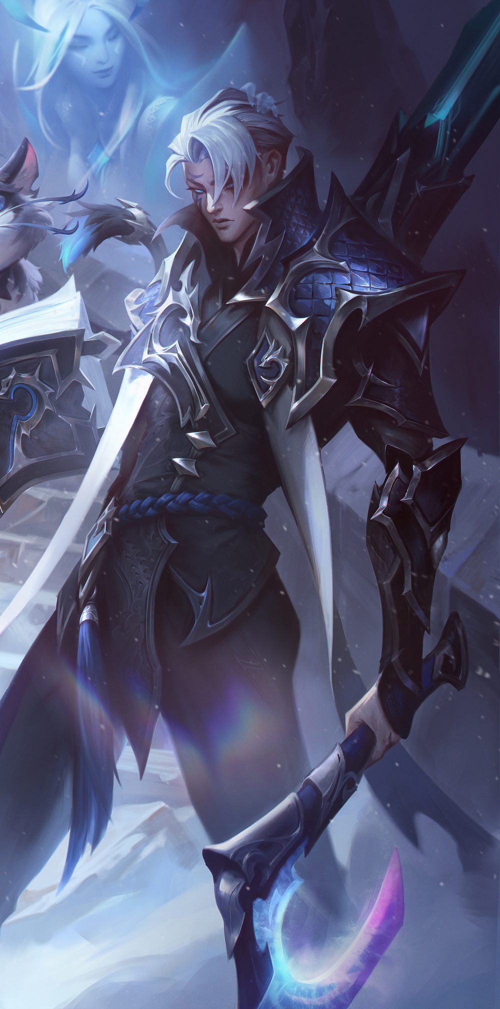 "League of Legends" EDG champion skin original painting "Silver Dragon ...