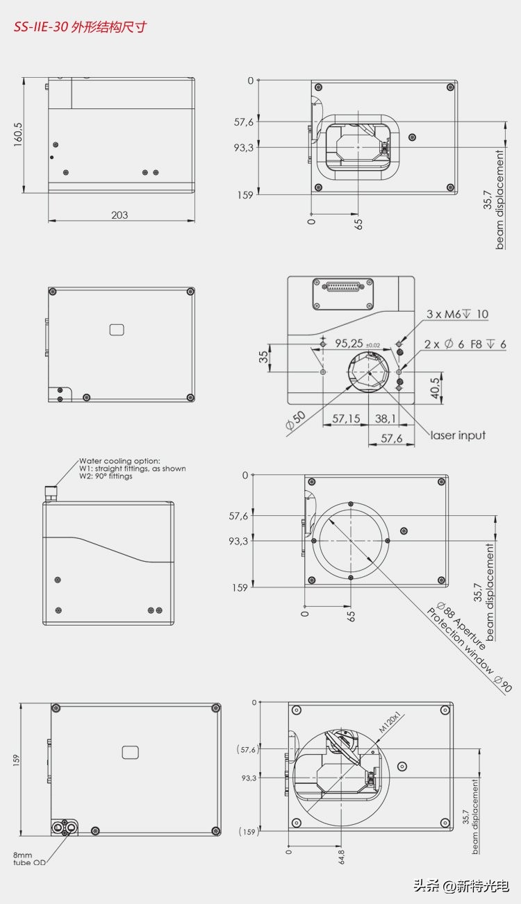 RAYLASE two-axis laser scanning galvanometer laser marking head Clear ...