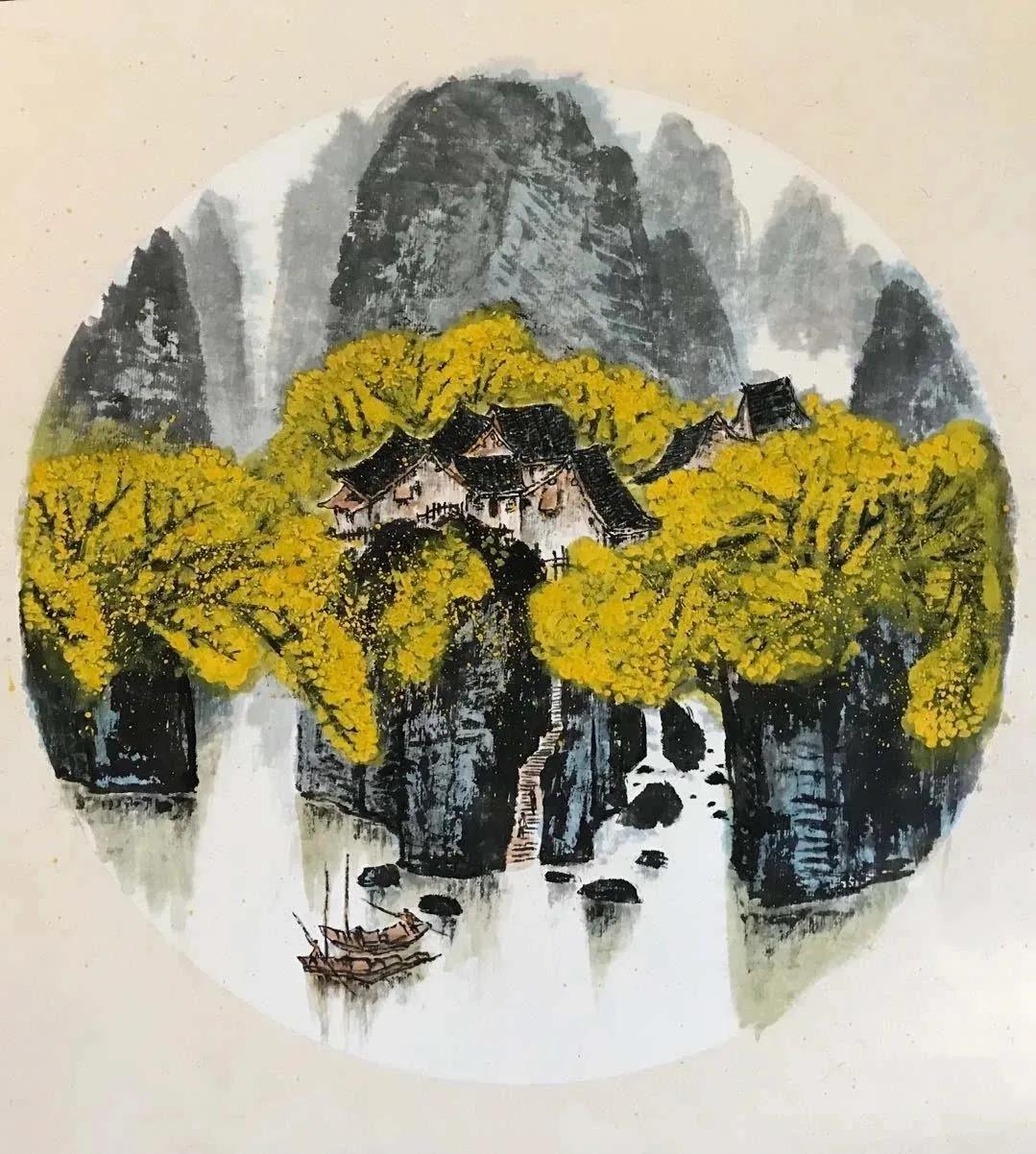 Calligraphy and painting works of Jiang Ning, a painter studying in the ...