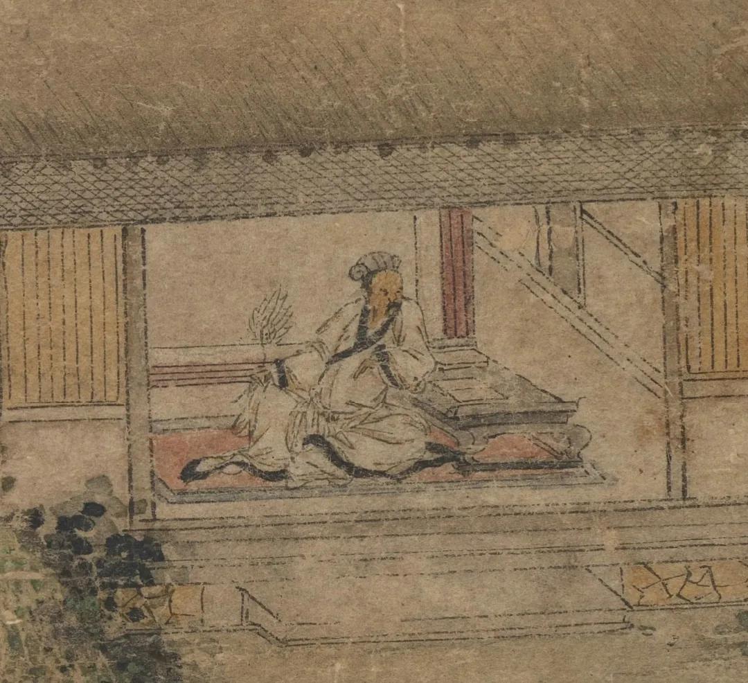 Appreciation of Dong Zhan's painting "Three Visits to the Thatched ...