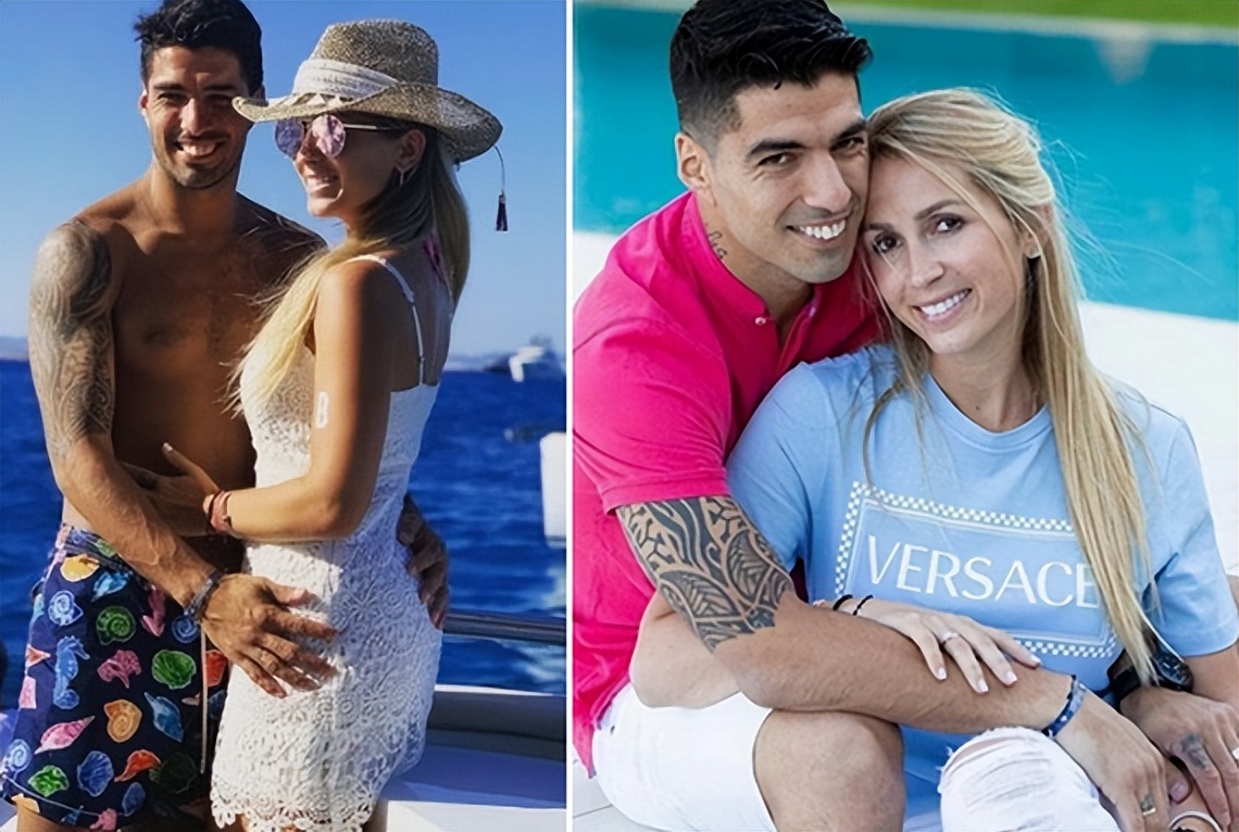 Suarez posted a family photo!The beauty of the beautiful wife is too ...