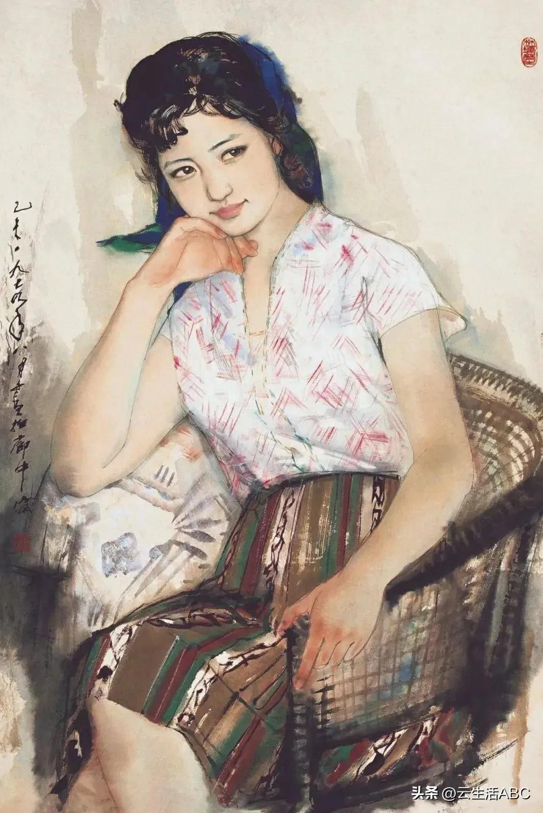 Lin Yong's paintings of characters are chic and fresh, bright and ...