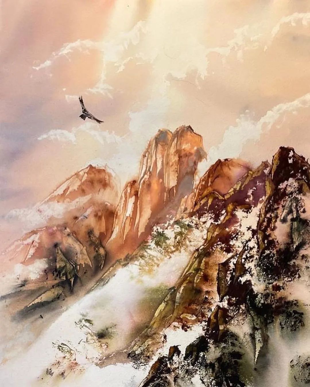 This is the first time I have seen such a fairy-like watercolor!As if ...