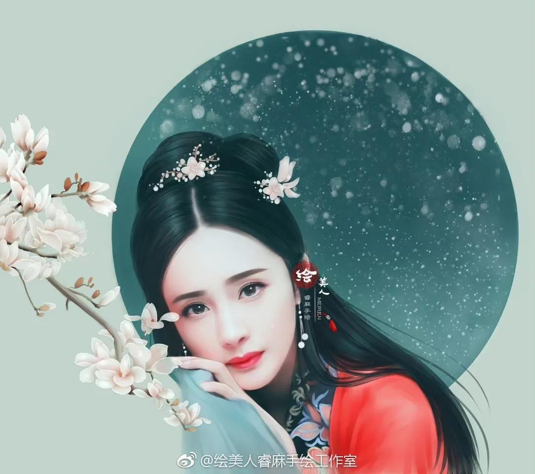 Share hand-painted pictures-forty-five beautiful pictures of Yang Mi ...