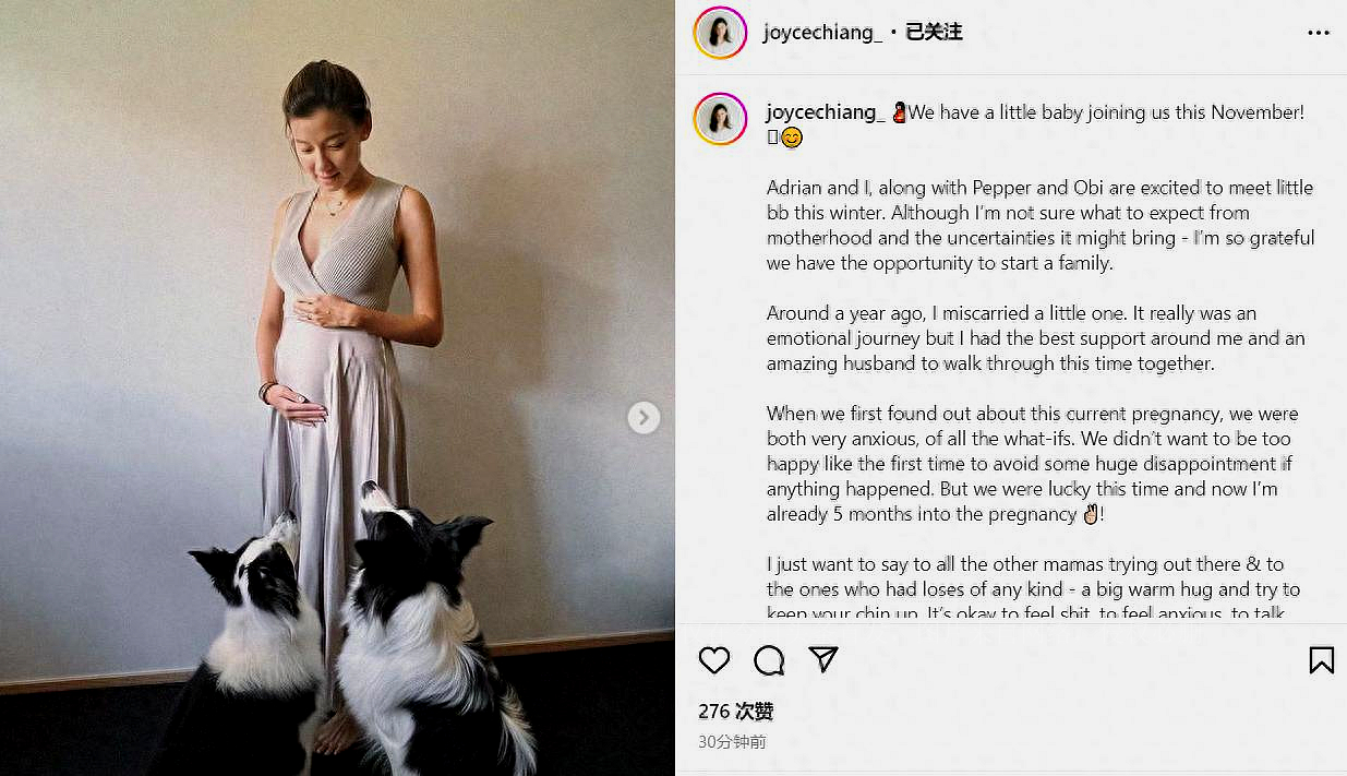 Lingling Chu's daughter-in-law announced that she was 5 months pregnant ...