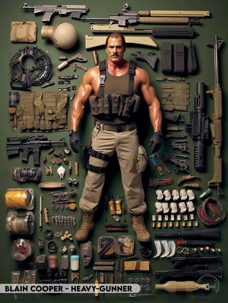 The first version of the movie "Predator" theme soldiers, author Emir ...