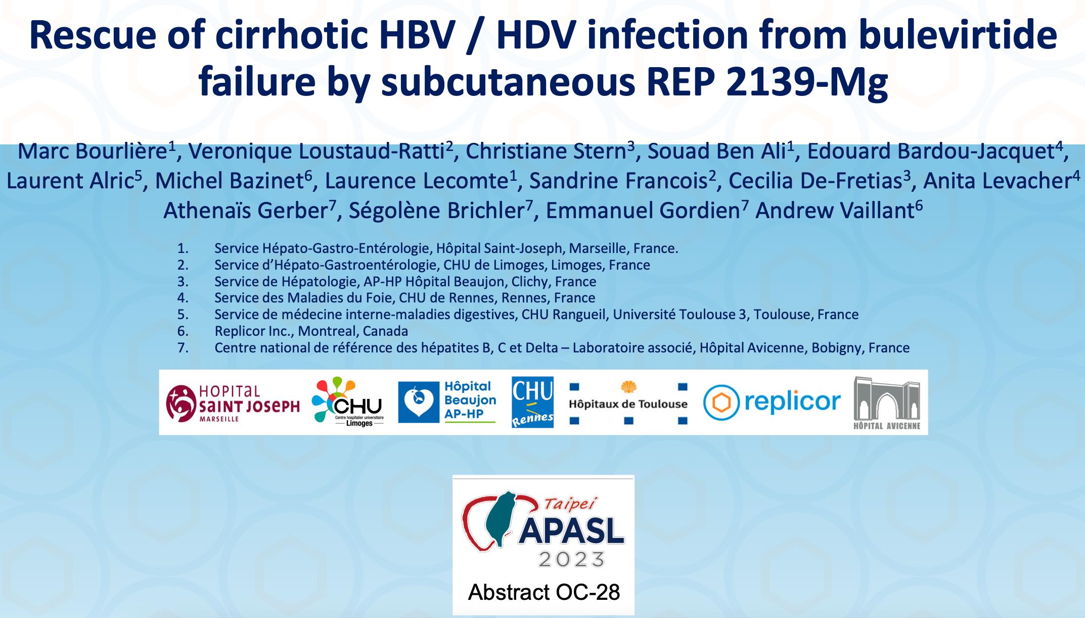 After the hepatitis B 2023 sub-hepatitis meeting, Replicor introduced ...