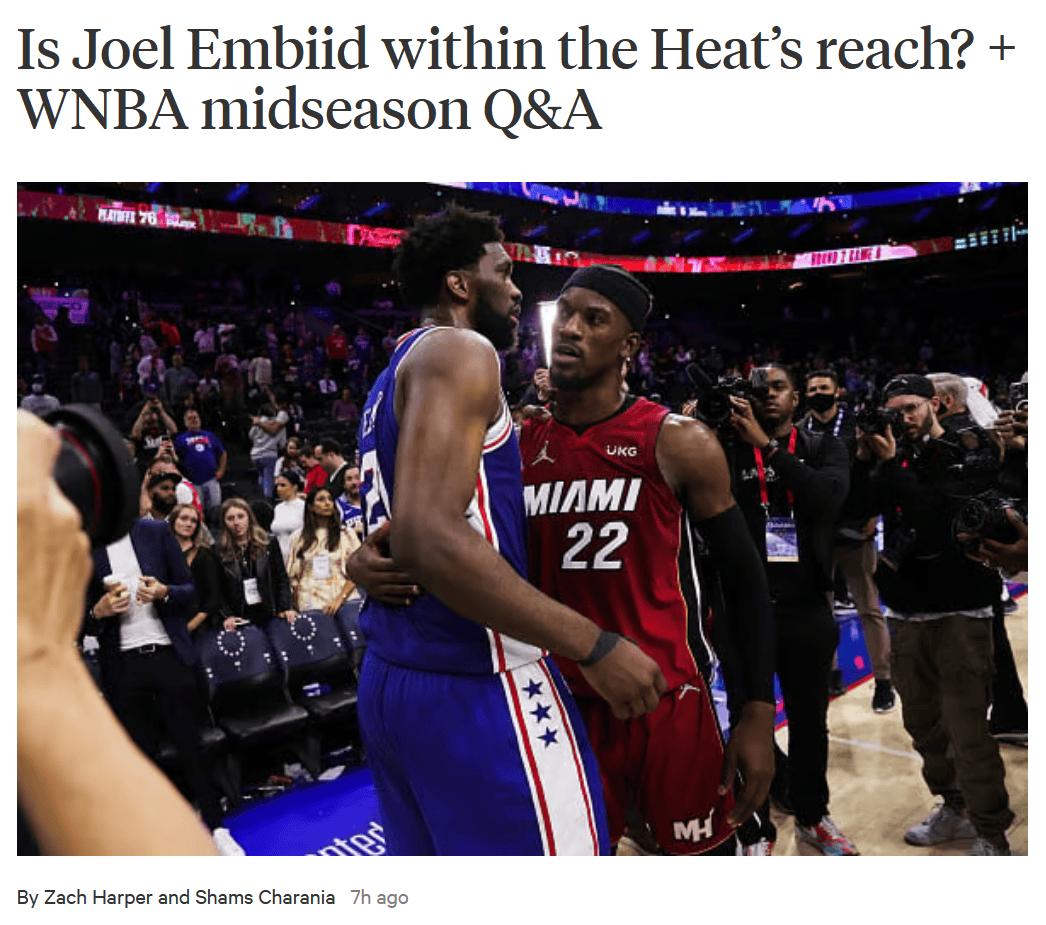 Embiid tweets again! The famous mouth said he was warning the Philadelphia name to recruit him ...