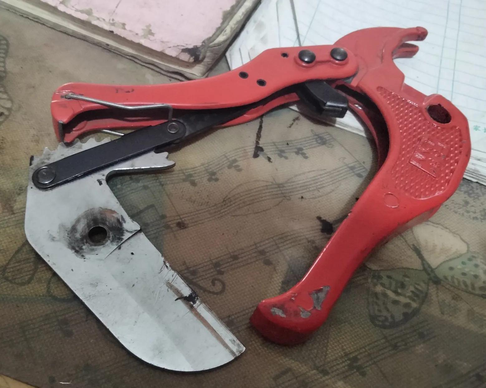 Internal structure of 42mm PPR pipe scissors (without ratchet, blade ...