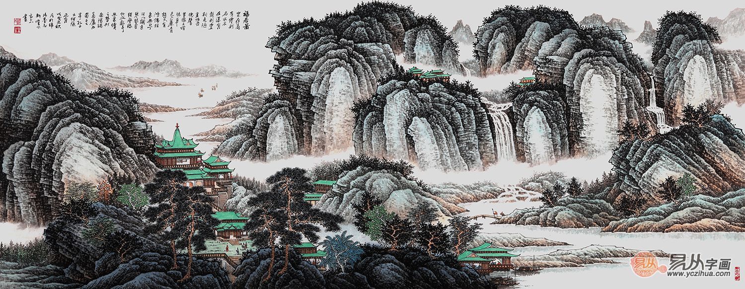 Living Room Decorative Painting Xu Jill Landscape Painting Works ...