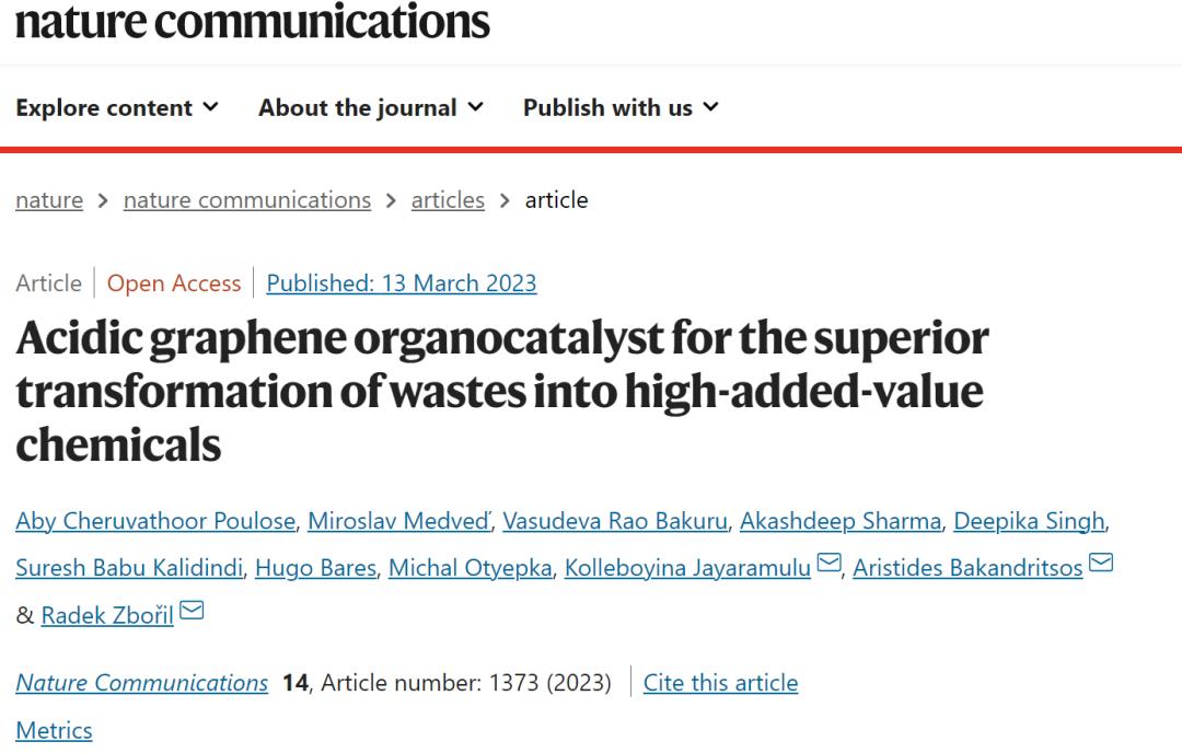 Nature Commun: Graphene organocatalysis turns waste into chemicals - iMedia