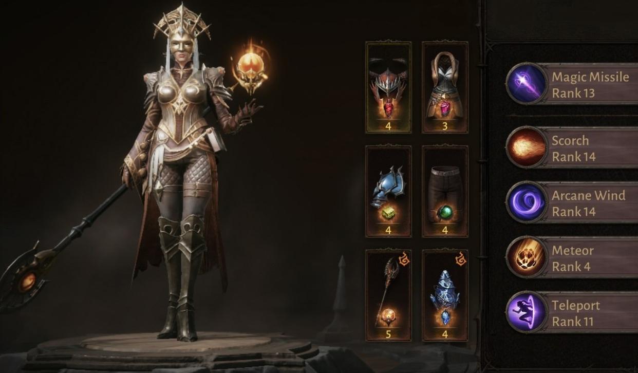 "Diablo: Immortal" magician professional legendary equipment personal ...