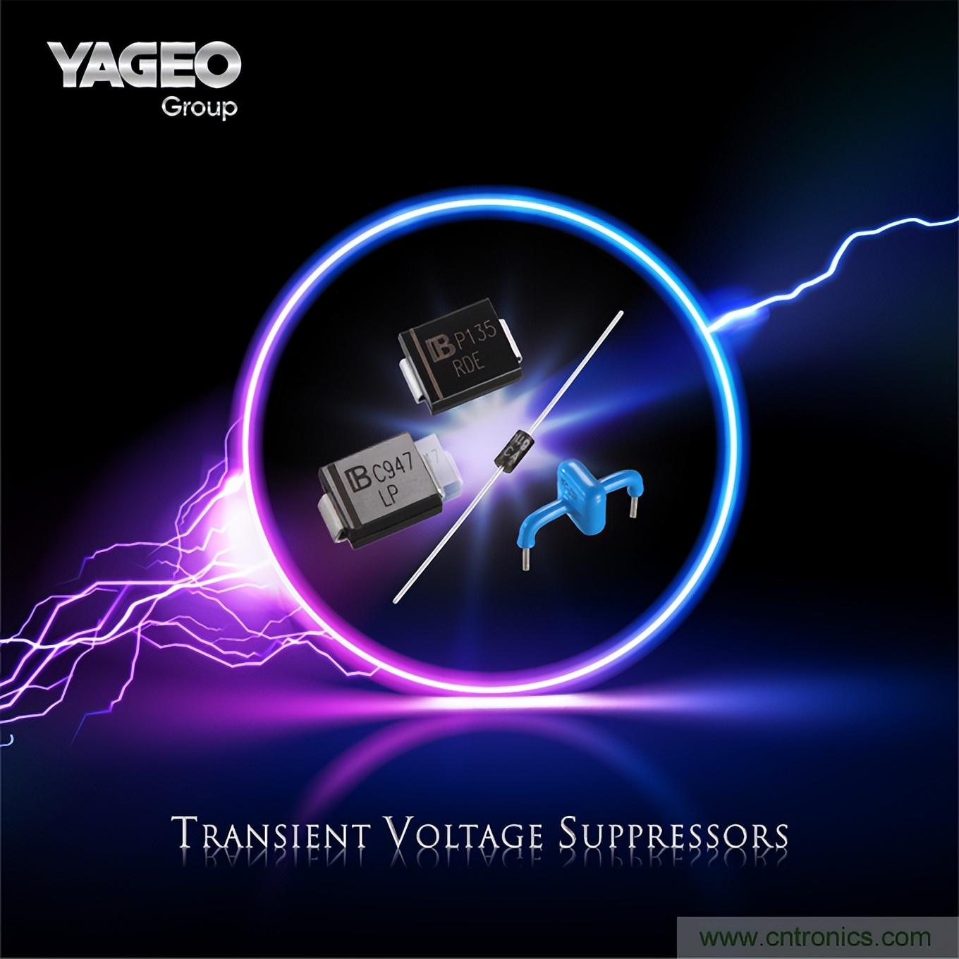 TVS transient suppression diode protection components for automotive ...