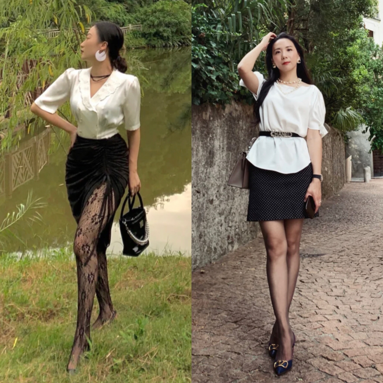 This summer, "silk stockings" are in fashion, so wearing high-end and ...