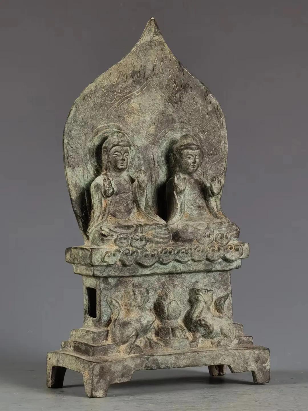 Northern Wei Dynasty style - two Buddhas sitting side by side - iNEWS
