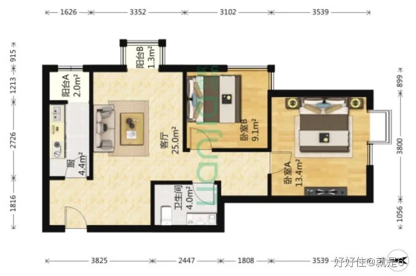 This small home of 67 square meters, I would like to call it a ...