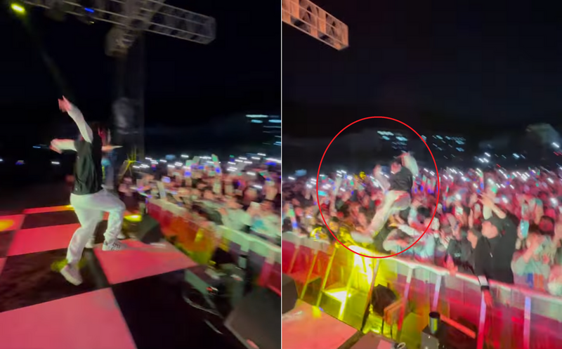 Not familiar with the audience?Korean hip-hop singer jumped from the ...