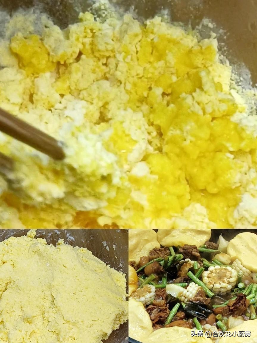 Ground pot air-dried chicken with multi-grain pancakes. There are ...